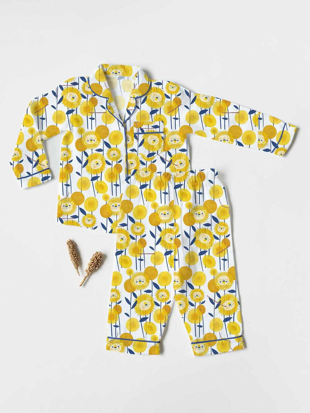 Buy The Boo Boo Club Unisex Kids Printed Muslin Night Suit - Night Suits for Unisex Kids ...