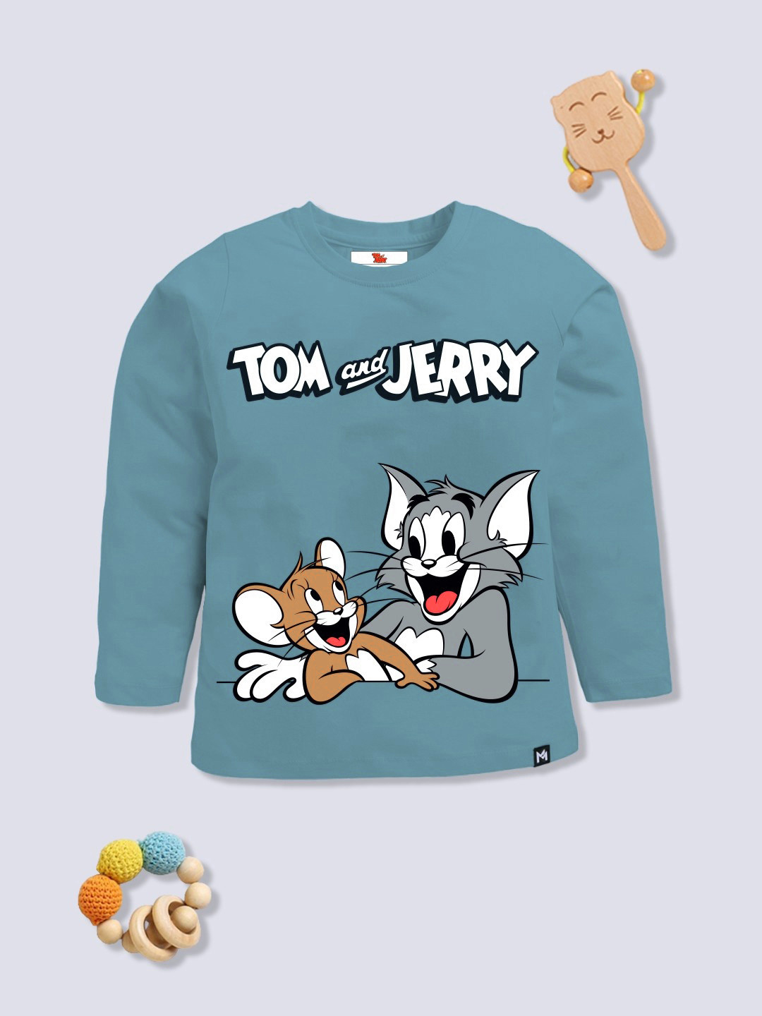 Buy YK X Minute Mirth Girls Tom & Jerry Printed Pure Cotton T Shirt ...