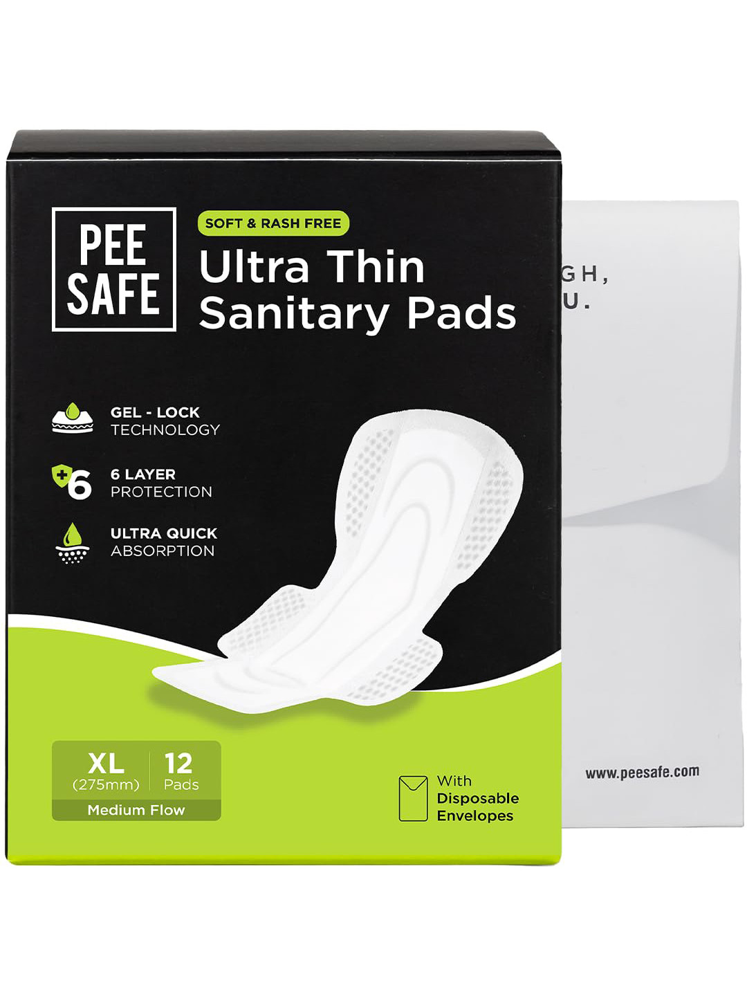 Buy PEESAFE 12 Pcs Ultra Thin Sanitary Pads XL - Sanitary Napkins for ...