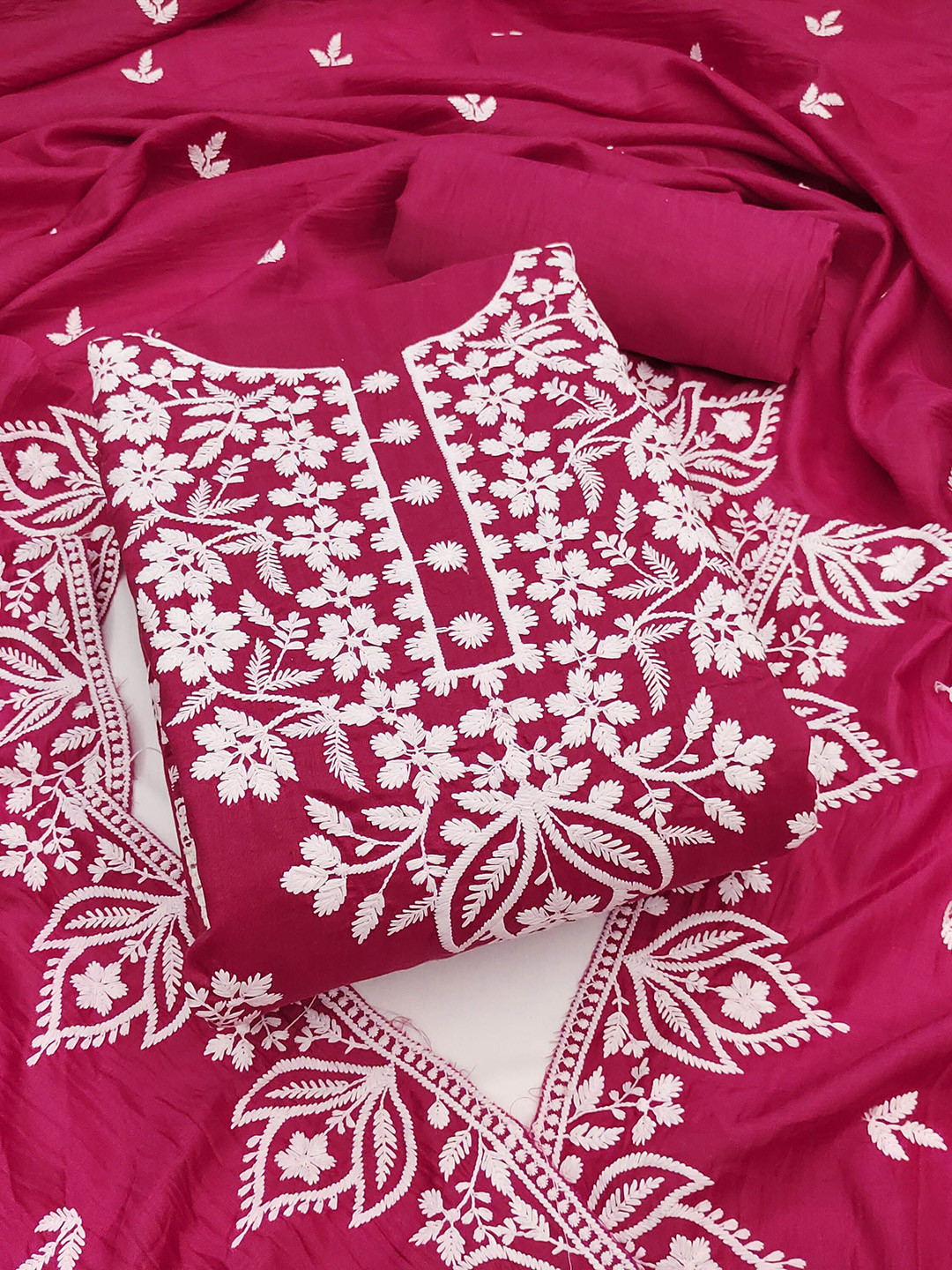 Buy KALINI Embroidered Unstitched Dress Material - Dress Material for ...