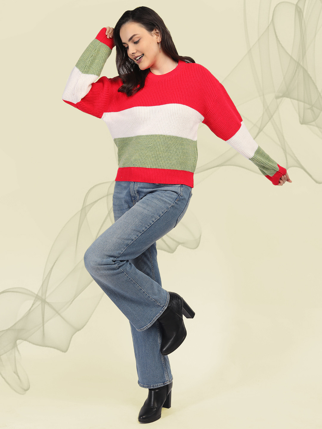 Buy The Roadster Lifestyle Co. Women Colorblocked Pullover Sweaters ...