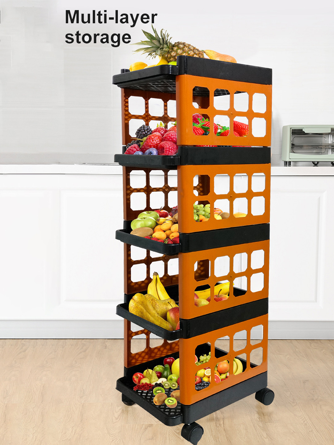 Buy Urban Choice Orange Colored Trolley Organiser - Organisers for ...