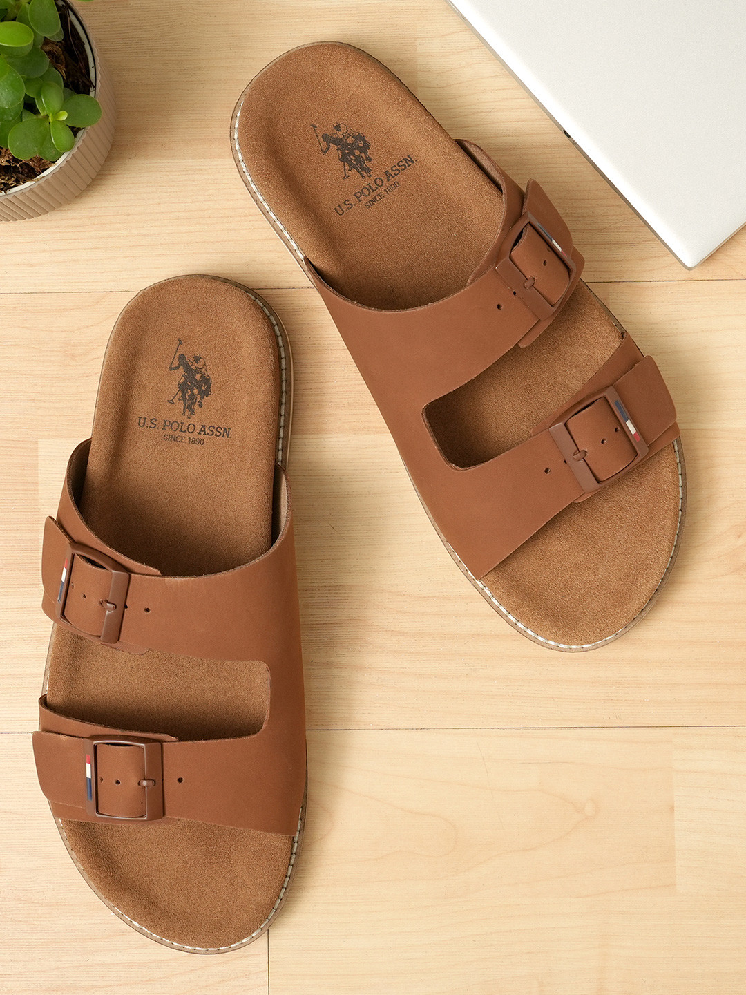 Buy U.S. Polo Assn. MENDY Men Open Toe Flats - Sandals for Men 31072351 ...