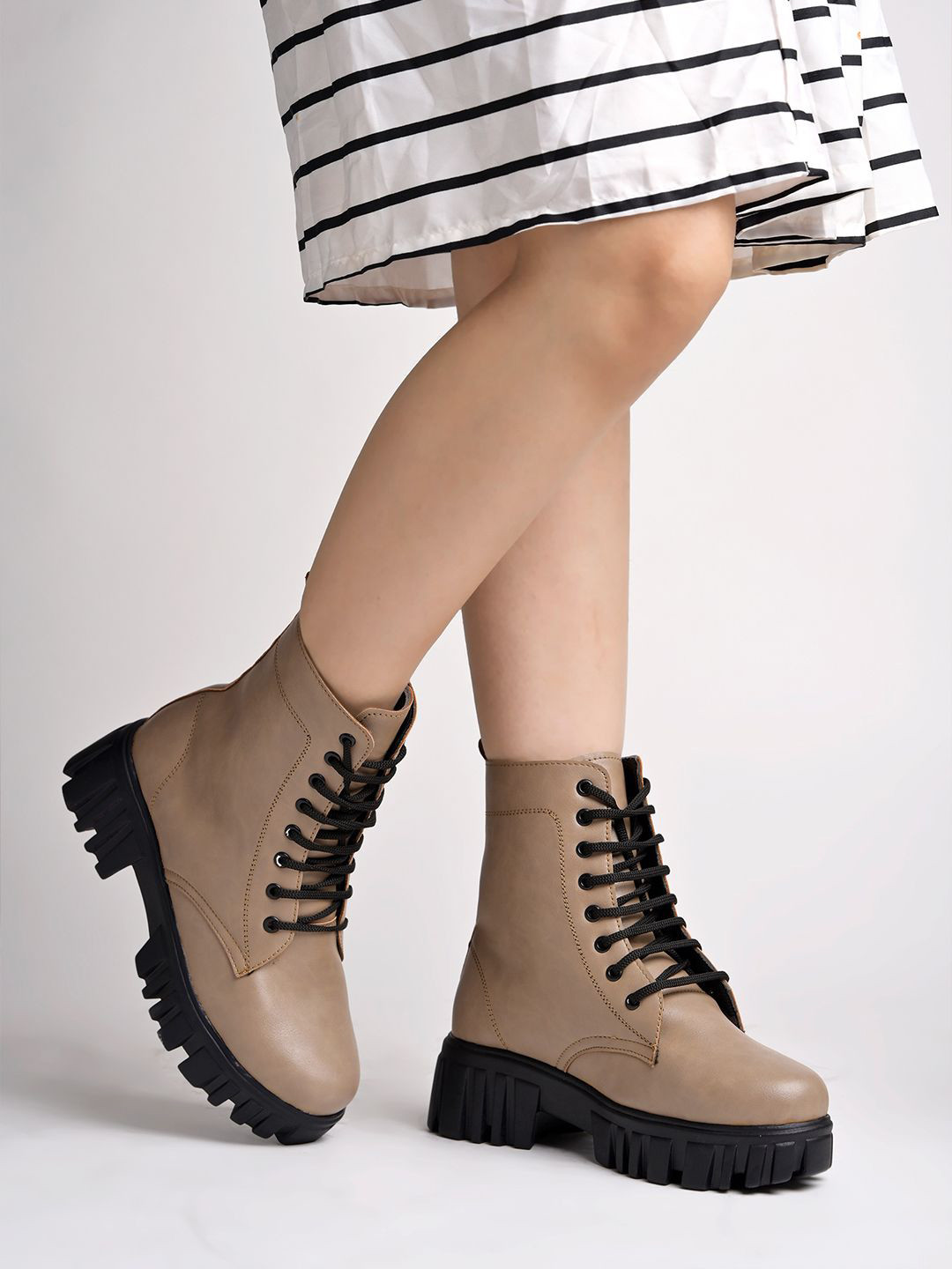 Buy Shoetopia Women Mid Top Ankle Length Boots - Boots for Women ...