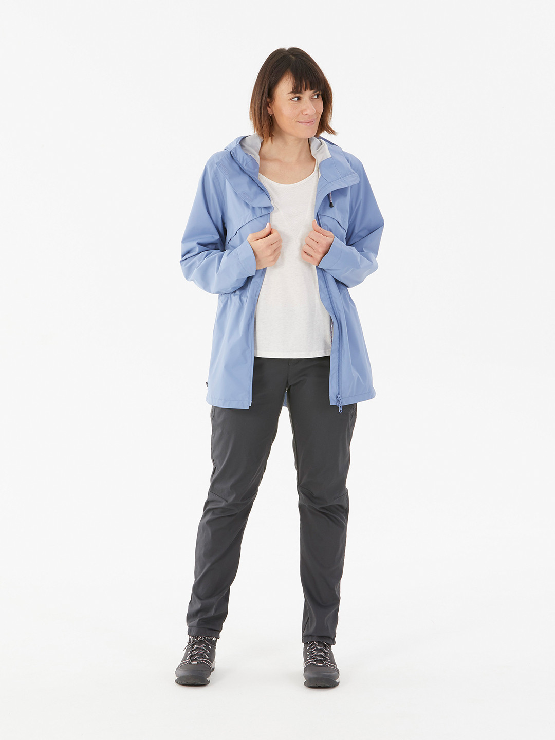 Buy Quechua By Decathlon Women Blue Full Zip Multi Pocket Waterproof ...