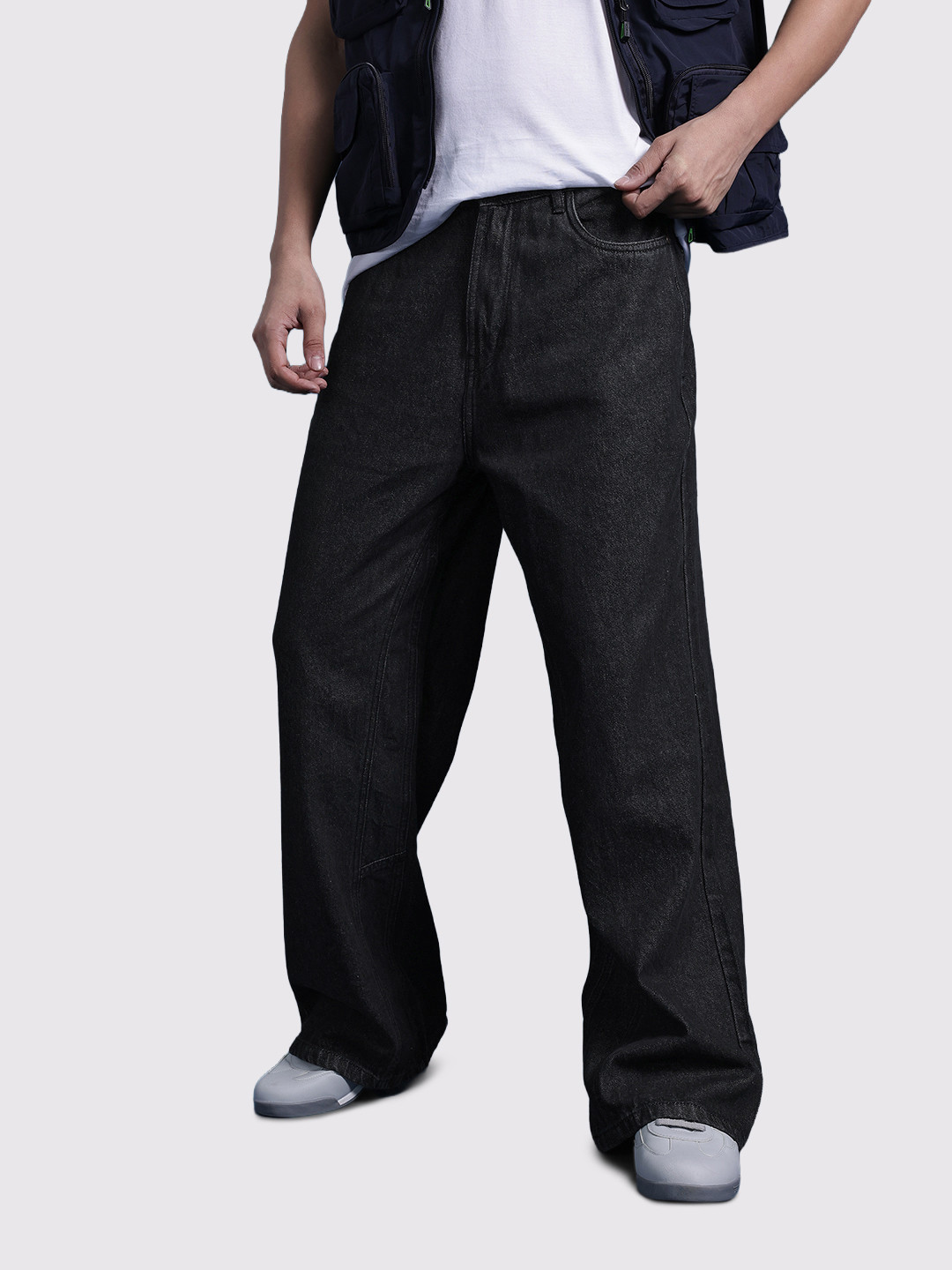 Buy The Roadster Life Co. Men Pure Cotton Loose Bootcut Jeans - Jeans ...
