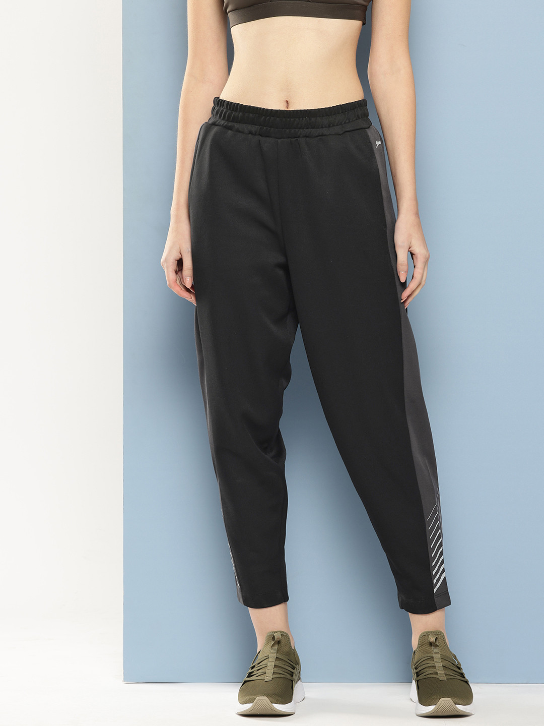 Buy Slazenger Women Side Striped Running Track Pants - Track Pants for ...