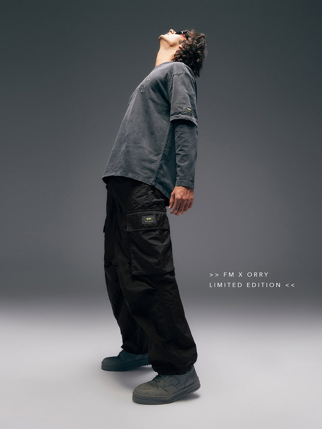 Buy Flying Machine Men Orry X Cobain Parachute Loose Fit Cargo Pants ...