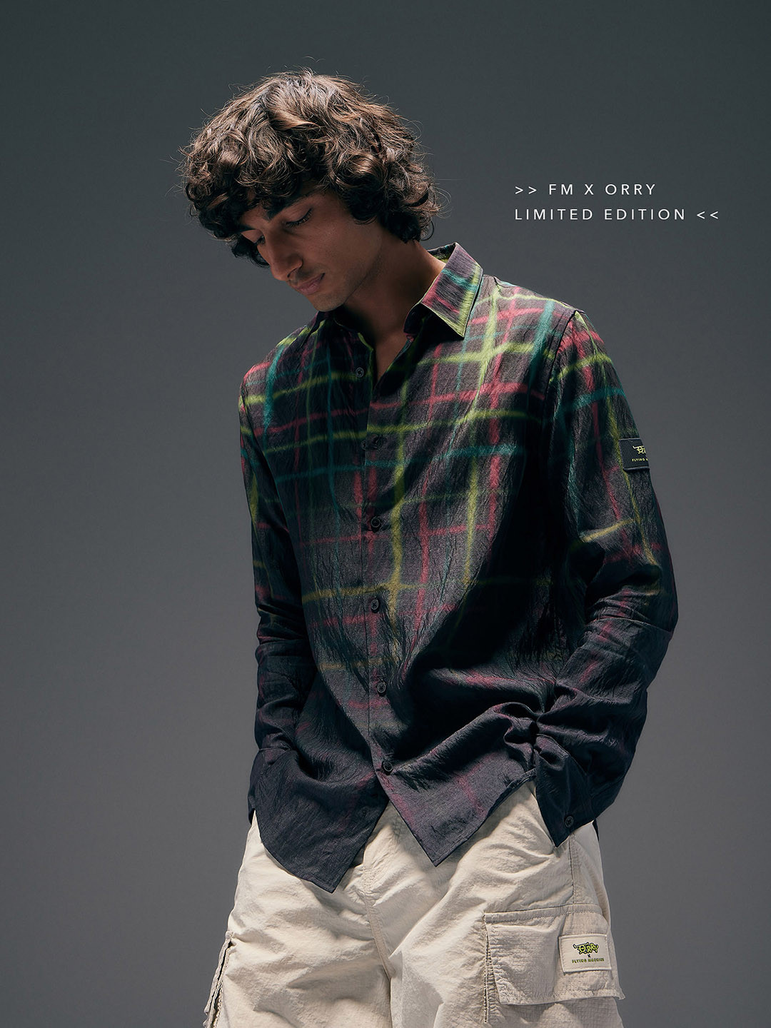 Buy Flying Machine Orry X Digital Print Crinkled Shirt - Shirts for Men ...