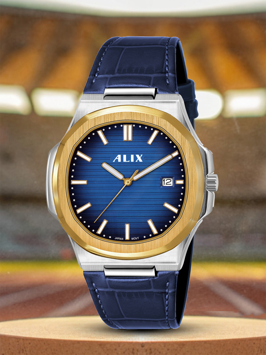 Buy ALIX Men Dial & Leather Straps Analogue Watch AL2906L GBEBE ...