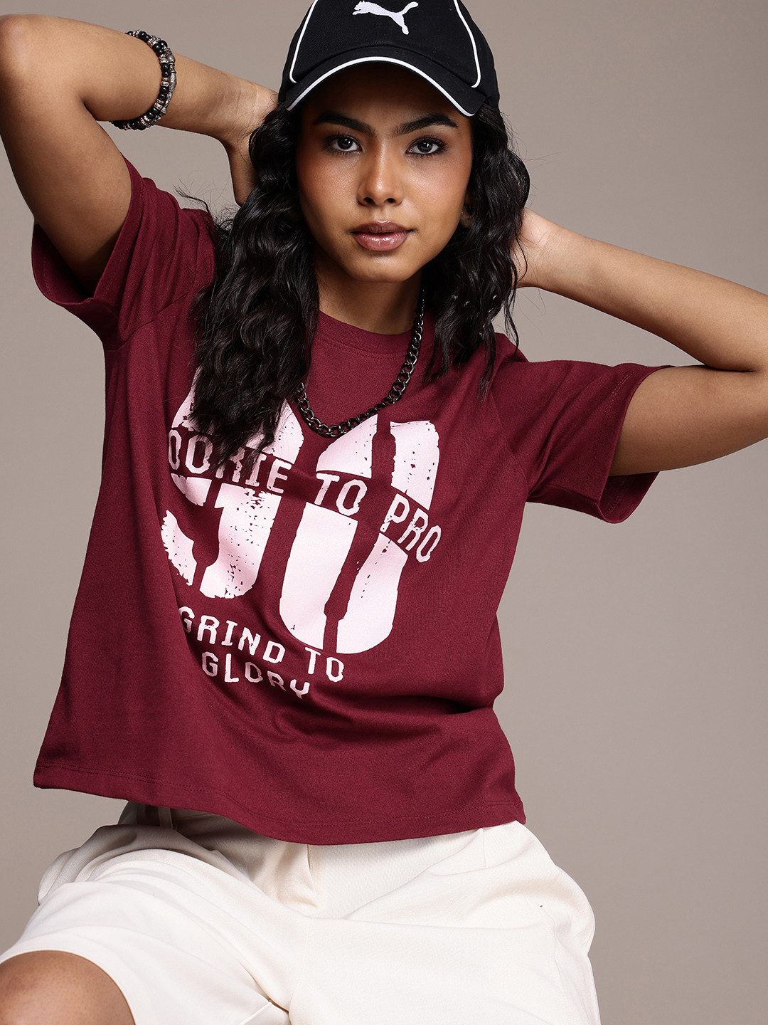 Buy The Roadster Life Co. Varsity Printed Boxy Fit T Shirt - Tshirts ...