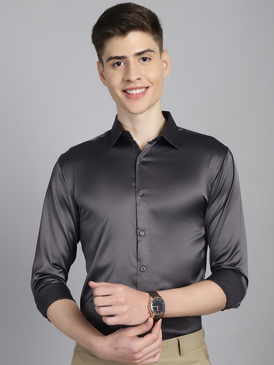 Buy Majestic Man Men Club Slim Fit Opaque Formal Shirt - Shirts for Men ...