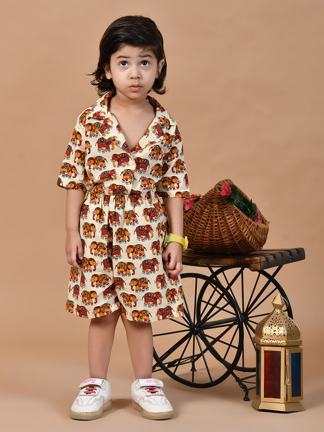 Buy BAESD Boys Printed Pure Cotton Shirt With Shorts Clothing Set ...