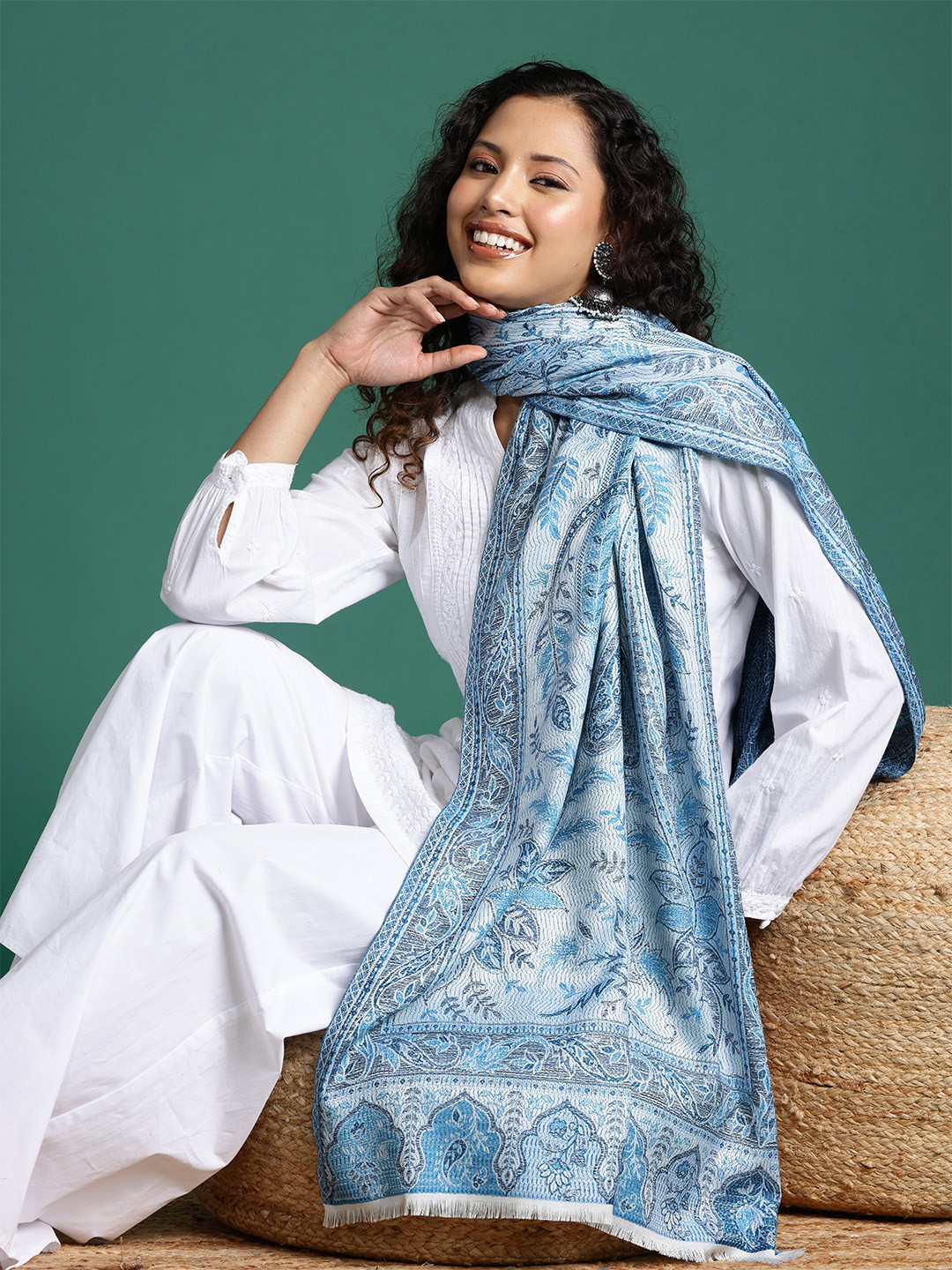 Buy Sangria Women Woven Design Stole - Stoles for Women 31209921 | Myntra