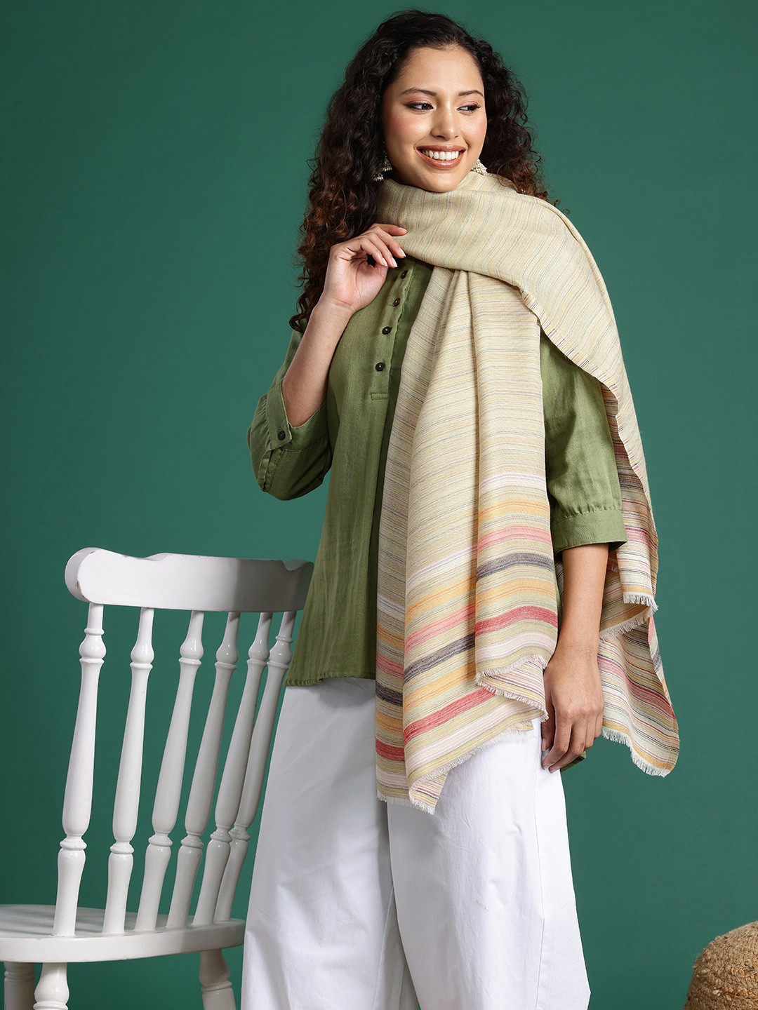 Buy Sangria Women Woven Design Stole - Stoles for Women 31209926 | Myntra