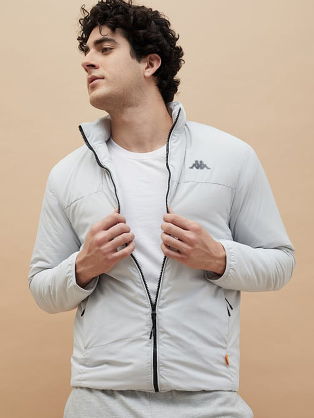 Buy Kappa Men Mock Collar Solid Casual Sporty Jacket - Jackets for Men ...