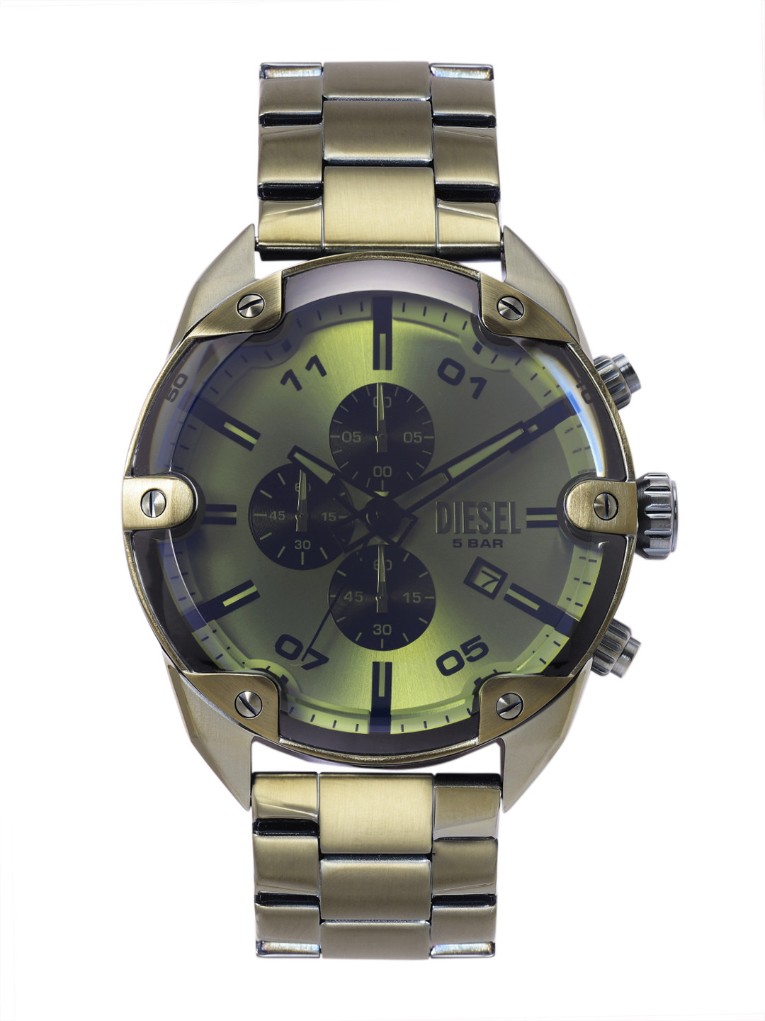 Buy DIESEL Men Spiked Chronograph Analogue Watch DZ4670 - Watches for ...
