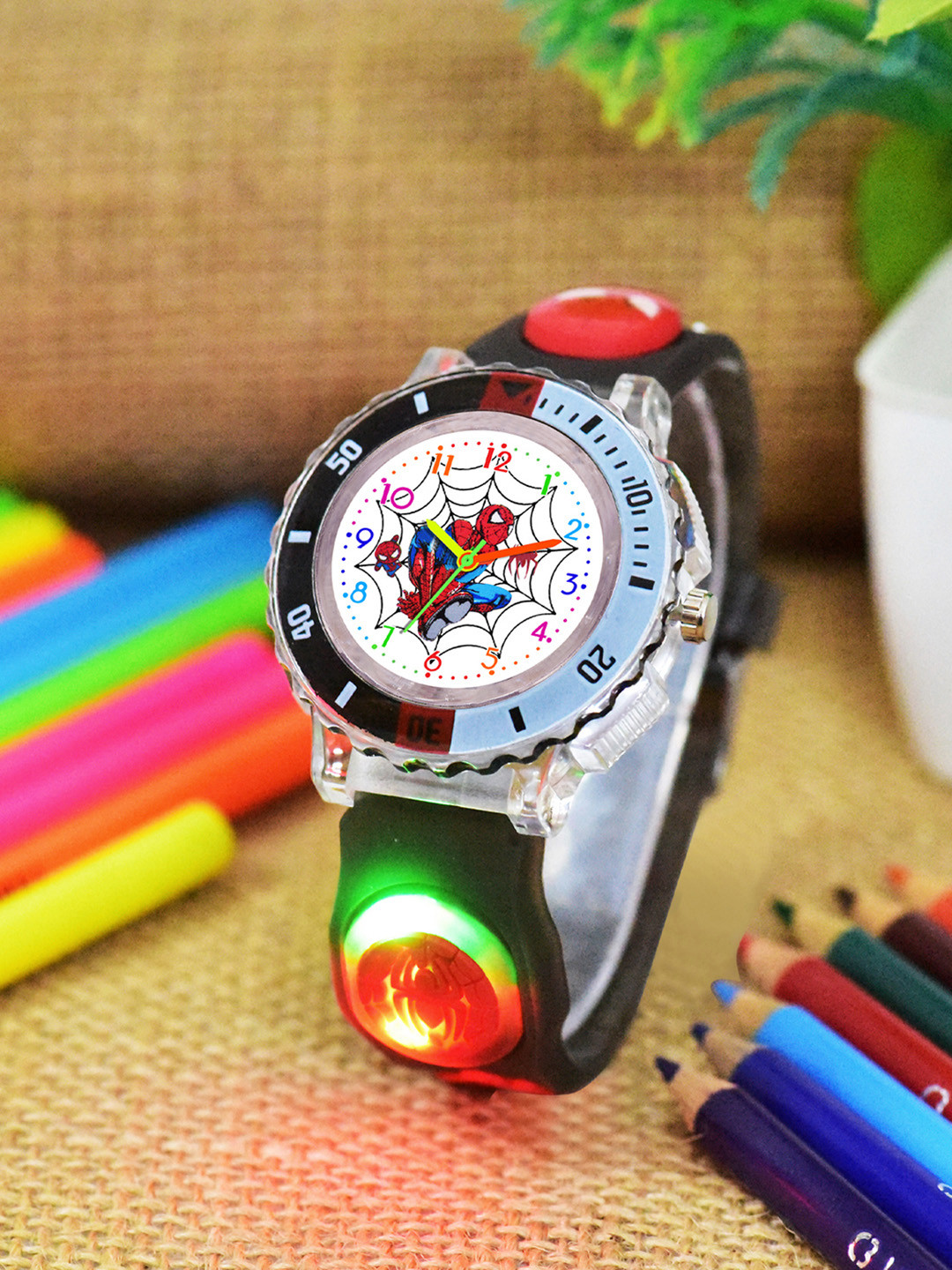 Buy Shocknshop Boys Patterned Dial & Straps Analogue Watch 334 Spider ...