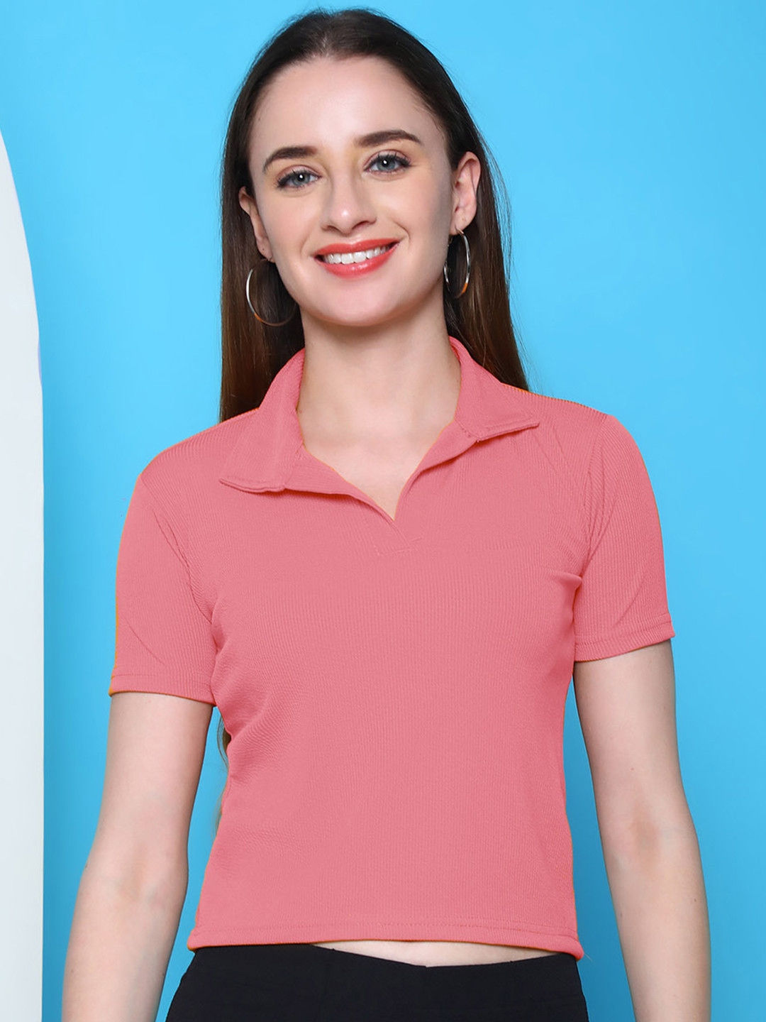 Buy Metronaut Women Plain Solid Casual Lycra Top - Tops for Women ...