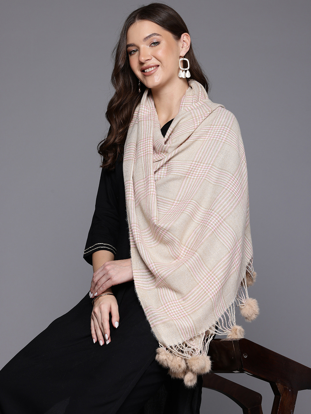 Buy Cayman Checked Woollen Stole - Stoles for Women 31250294 | Myntra