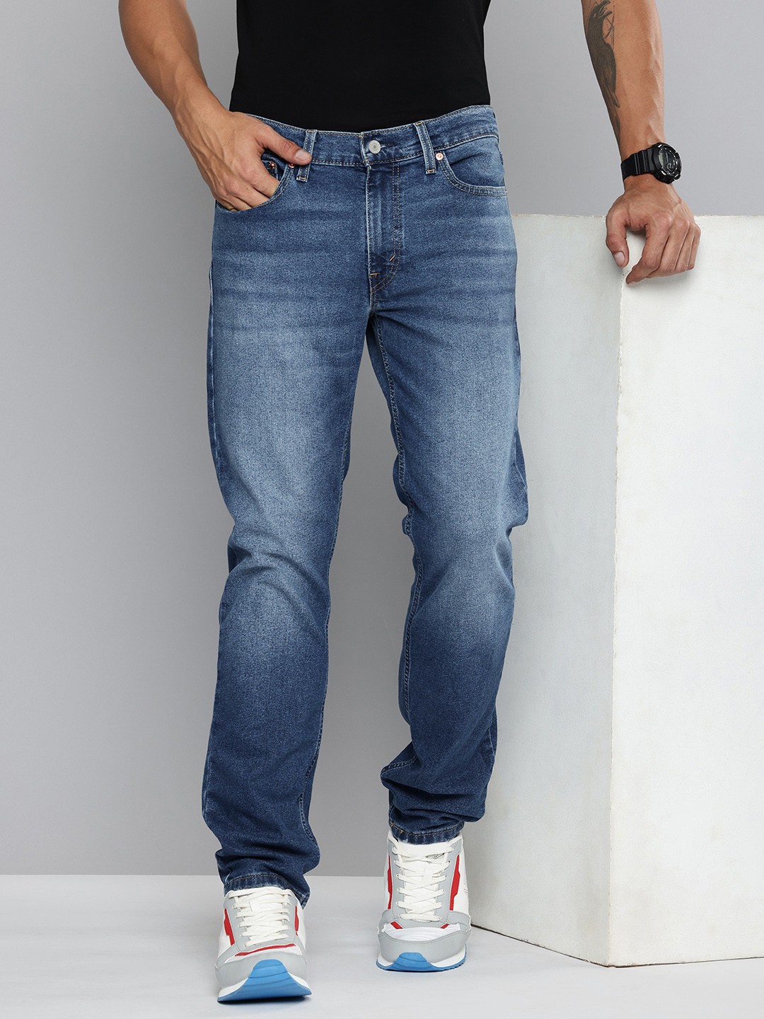 Buy Levis Men 511 Slim Fit Low Rise Light Fade Stretchable Jeans ...