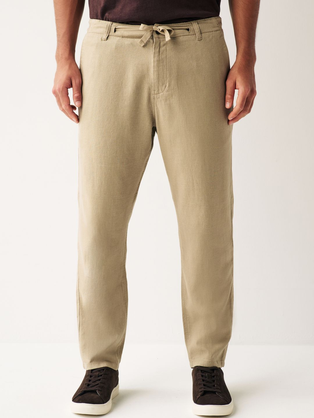 Buy NEXT Men Solid Casual Trousers - Trousers for Men 31285663 | Myntra