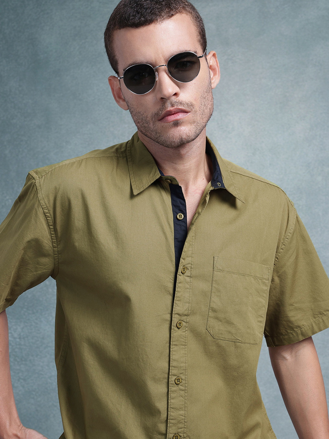 Buy The Roadster Life Co. Pure Cotton Drop Shoulder Sleeves Relaxed Fit Casual Shirt - Shirts ...