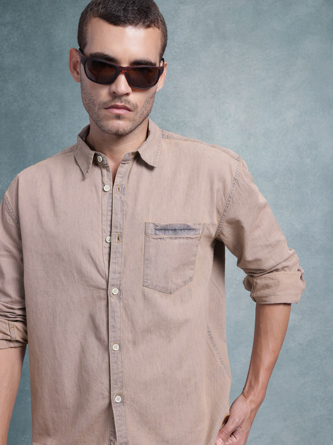 Buy The Roadster Life Co. Pure Cotton Drop Shoulder Sleeves Relaxed Fit Casual Shirt - Shirts ...