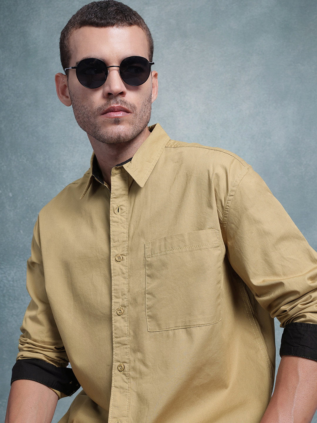 Buy The Roadster Life Co. Relaxed Fit Pure Cotton Casual Shirt - Shirts ...