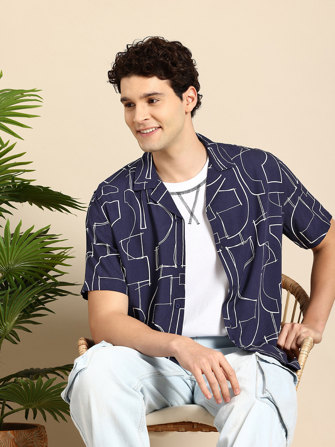 Buy Mast & Harbour Comfort Abstract Printed Casual Shirt - Shirts for ...