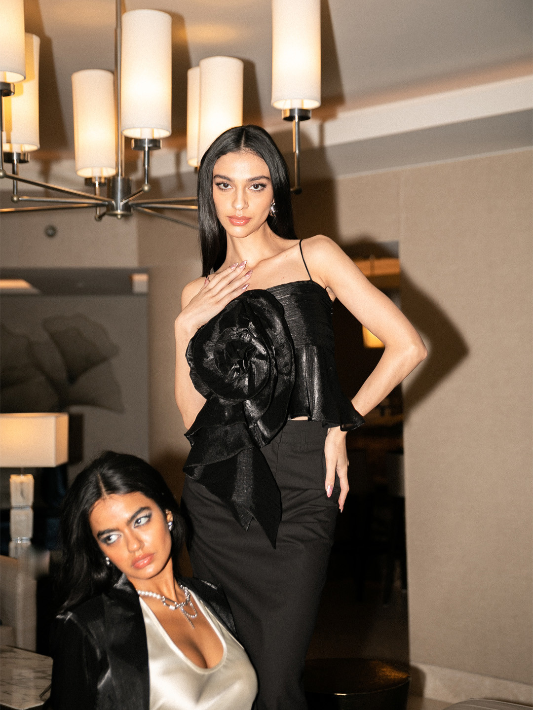 Buy Contemponari Women Floral Forget Me Not Top - Tops for Women ...