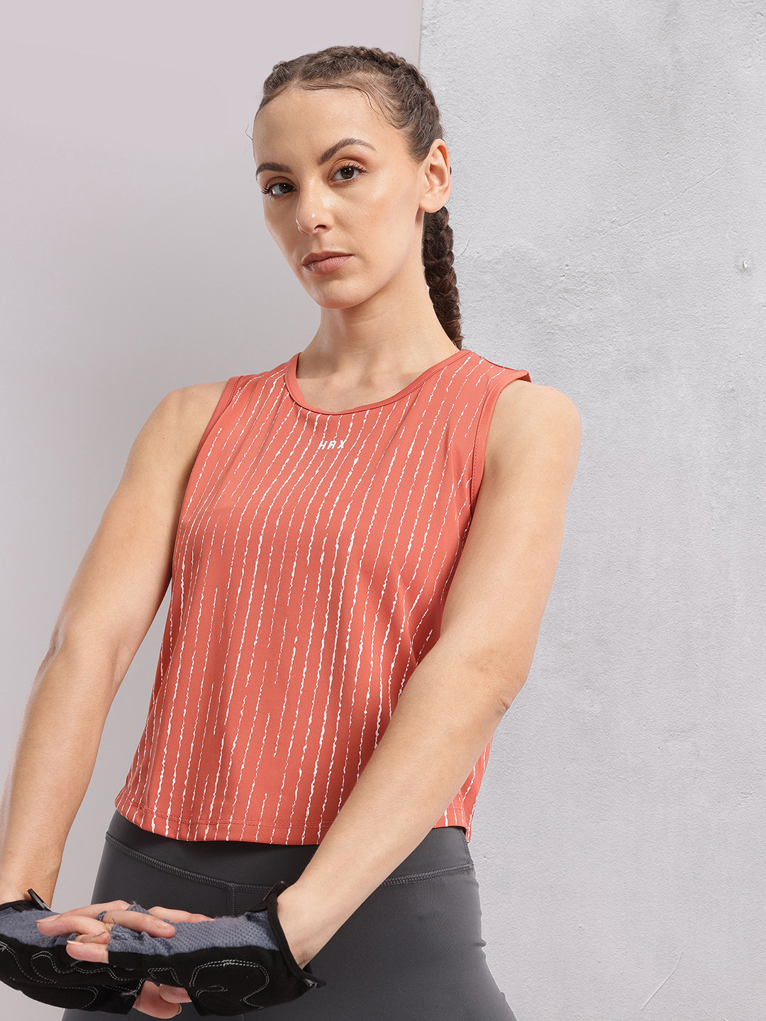 Buy HRX By Hrithik Roshan Rapid Dry Striped Training T Shirts - Tshirts ...