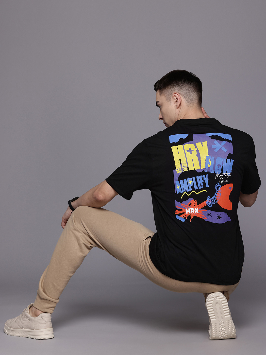 Buy HRX By Hrithik Roshan Graphic Typography Placement Print Regular ...