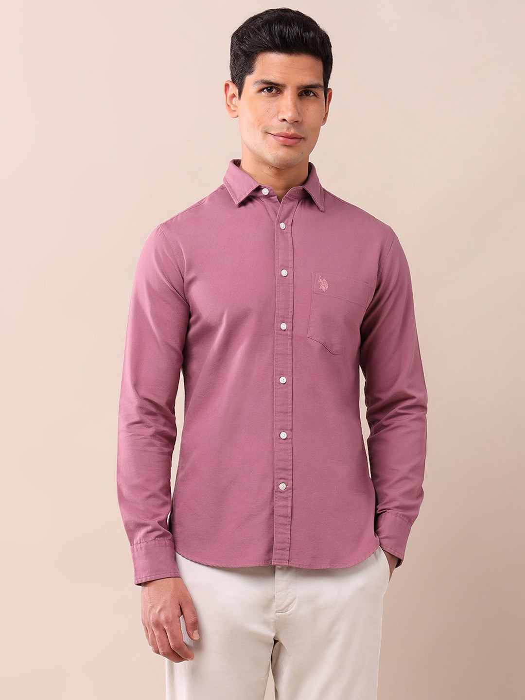 Buy U.S. Polo Assn. Tailored Fit Premium Cotton Casual Shirt - Shirts ...