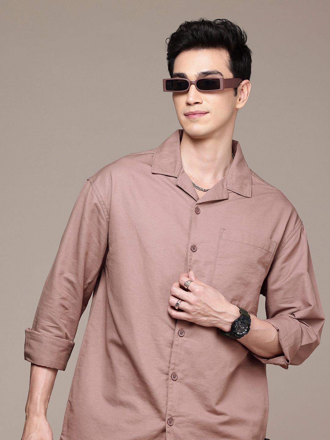Buy WROGN Pure Cotton Oversized Shirt - Shirts for Men 31358606 | Myntra
