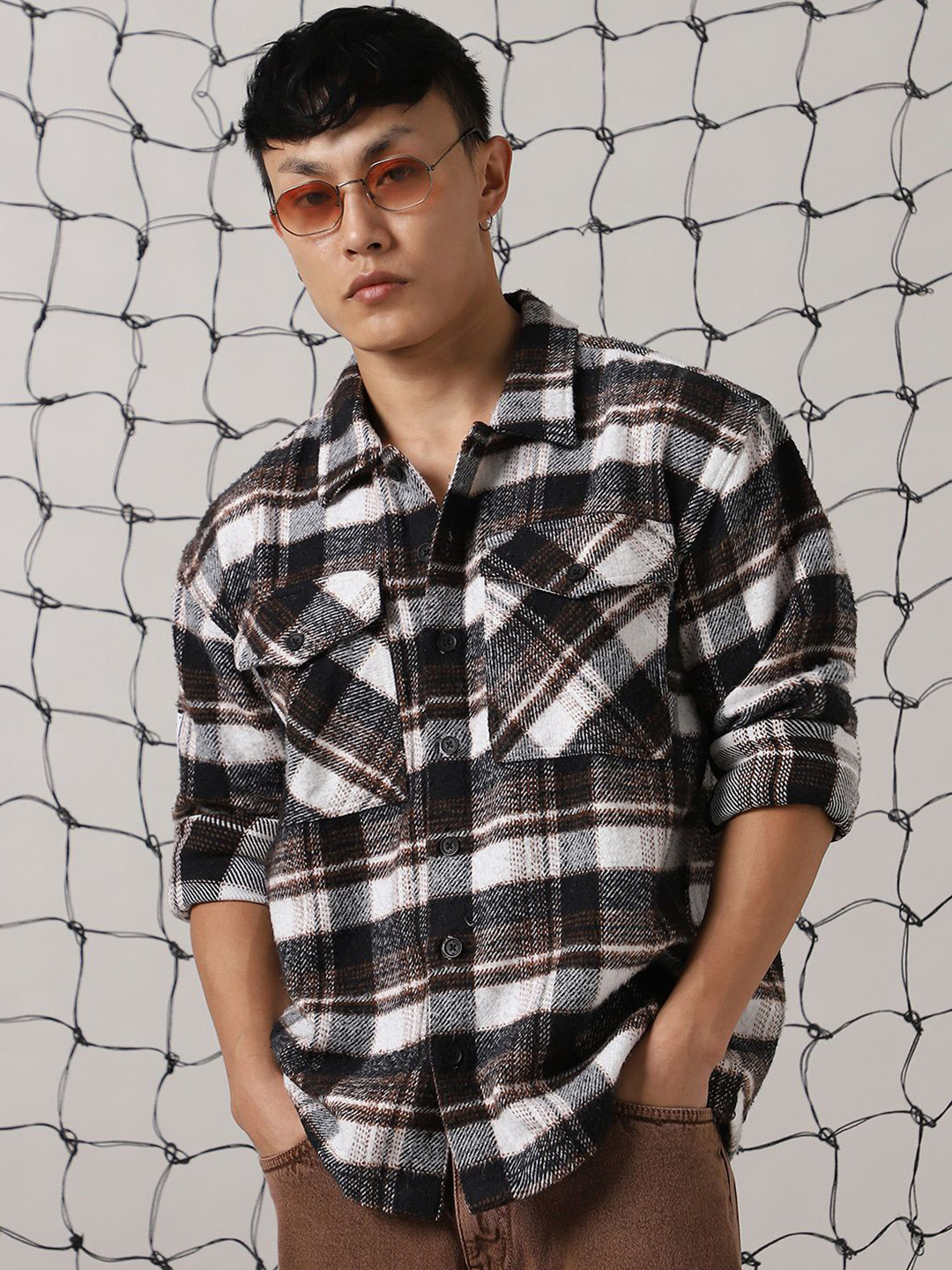 Buy Hubberholme Comfort Tartan Checked Cotton Relaxed Fit Casual ...