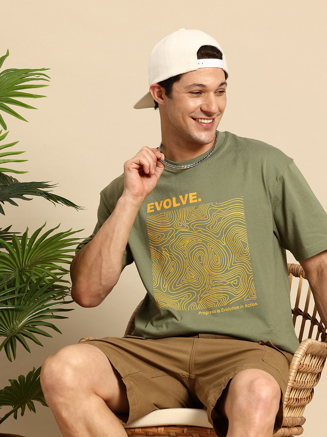 Buy Mast & Harbour Graphic Printed Drop Shoulder Sleeves Oversized Pure ...