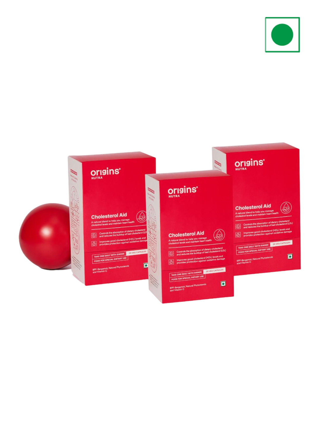 Buy Origins Nutra Set Of 3 Cholesterol Aid Capsules Helps Reduce LDL 28 ...
