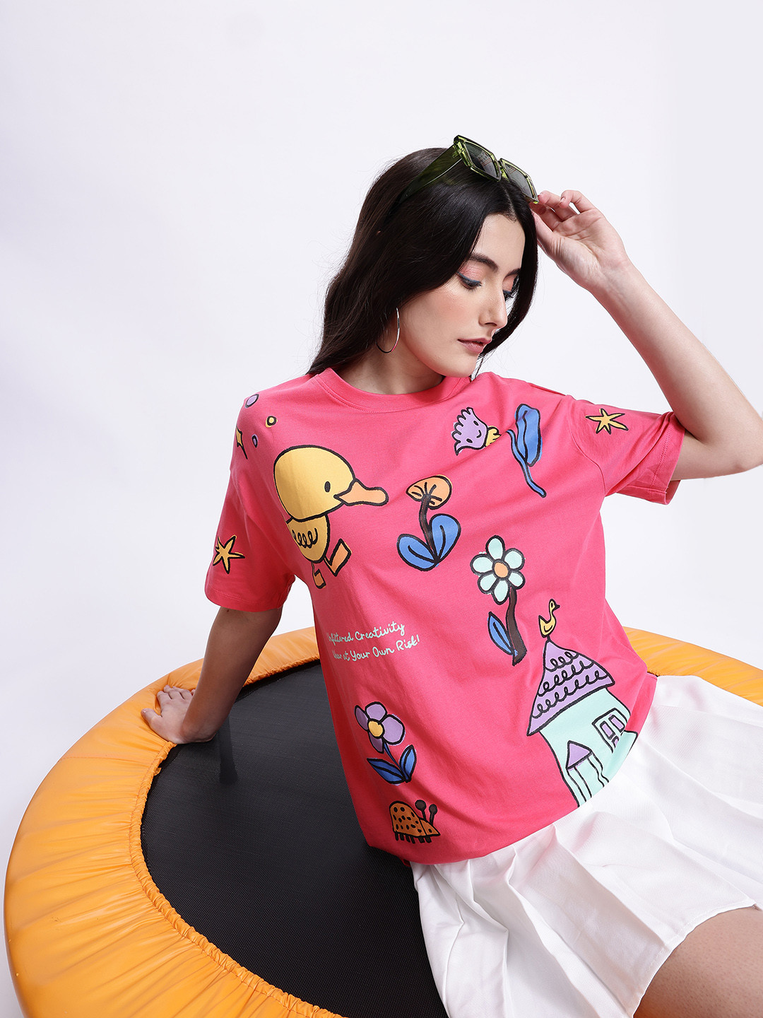 Buy Kook N Keech Conversational Printed Drop Shoulder Sleeves Pure ...