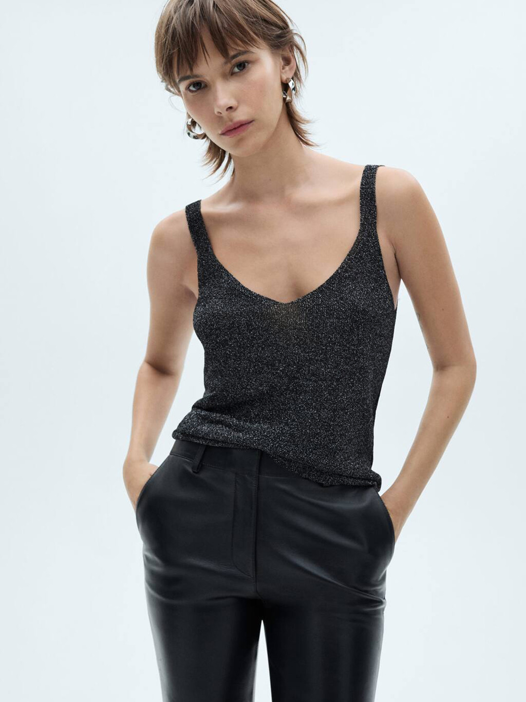 Buy MANGO Lurex Tank Top - Tops for Women 31392407 | Myntra