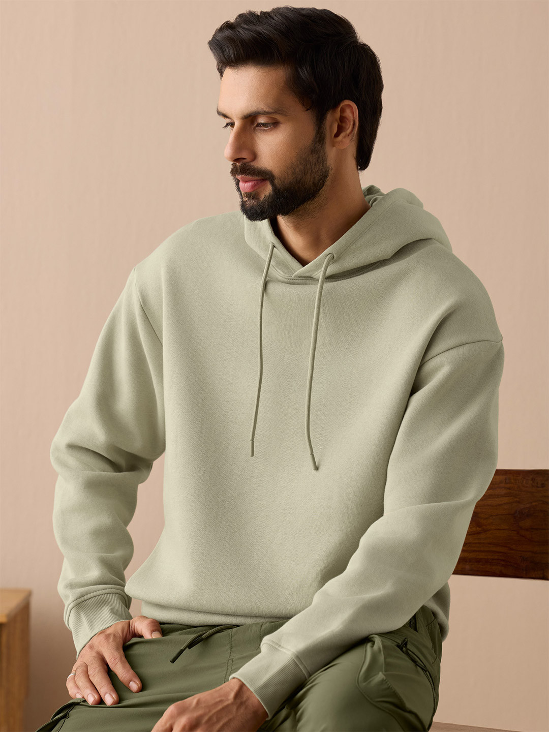 Buy XYXX Men Oversized Solid Grey IntelliSmooth Pulse Hoodies ...