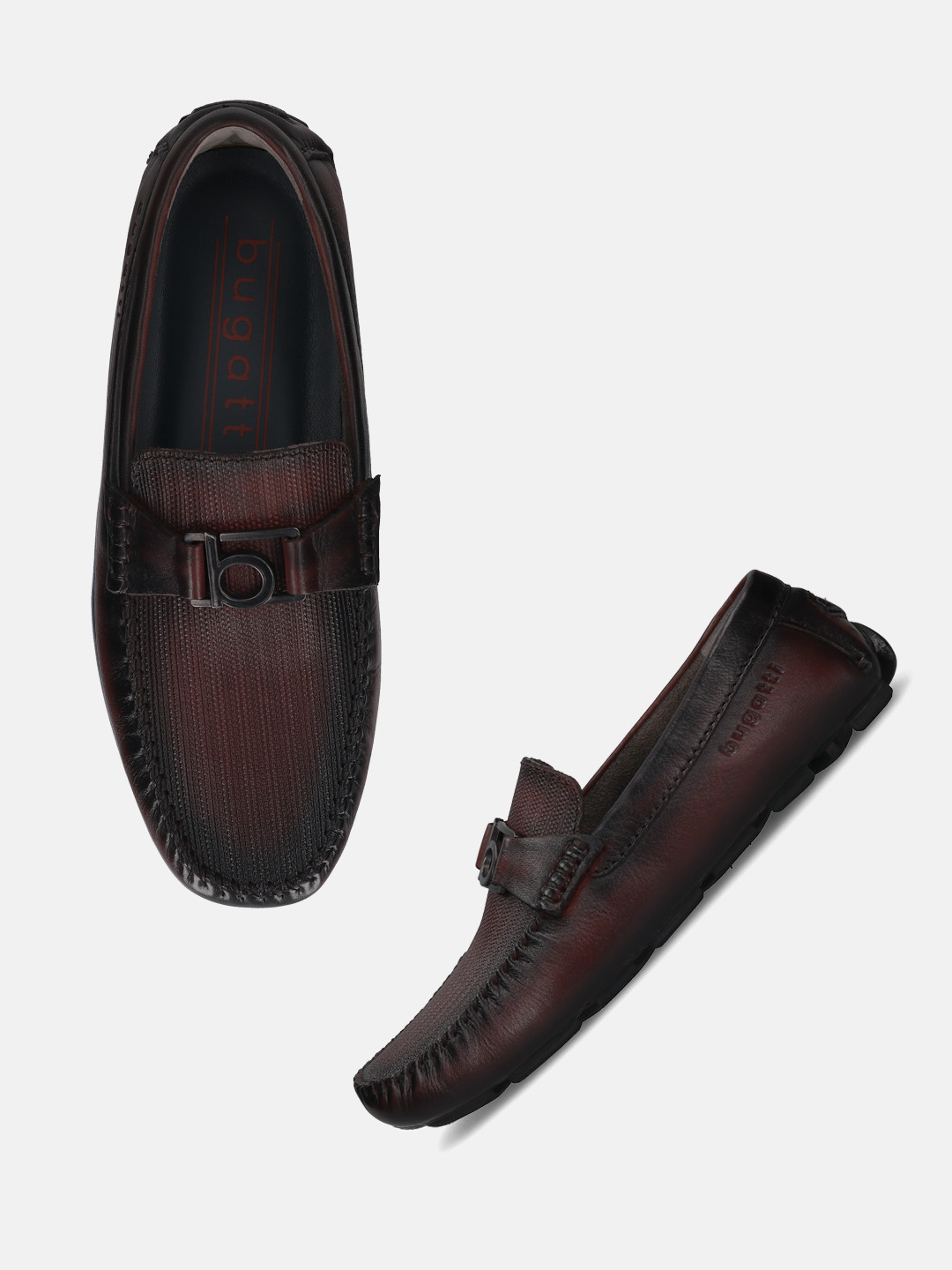 Buy Bugatti Olexa Men Leather Square Toe Mid Top Driving Shoes - Casual ...