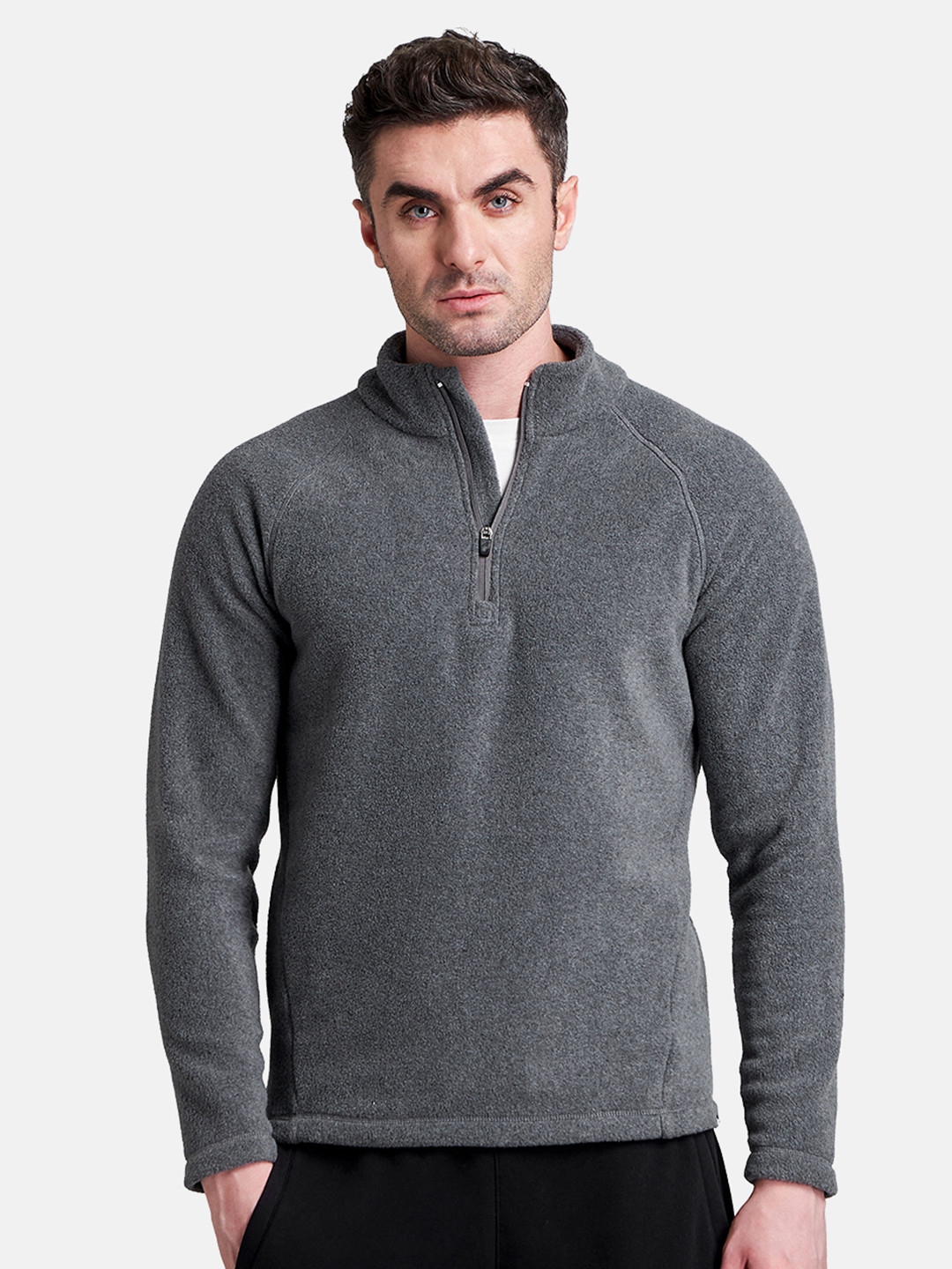 Buy BOLDFIT Men Half Zipper High Neck Fleece Sweatshirt - Sweatshirts ...