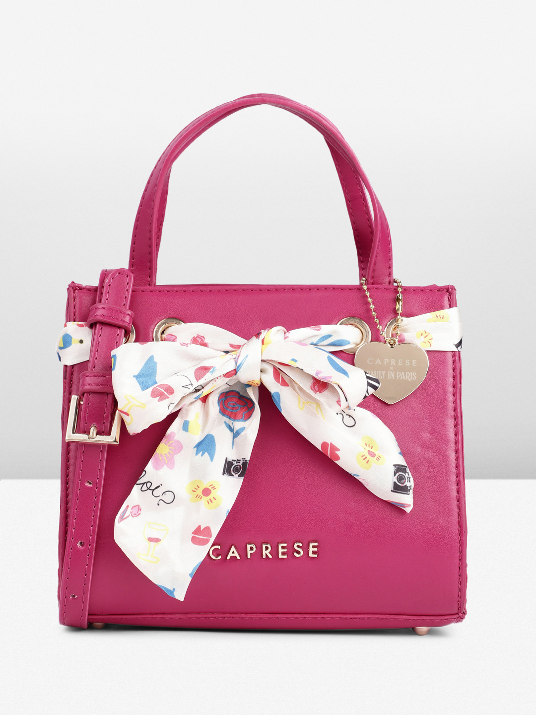 Buy Caprese Chenelle Women Pink Small Satchel Bag - Handbags for Women ...