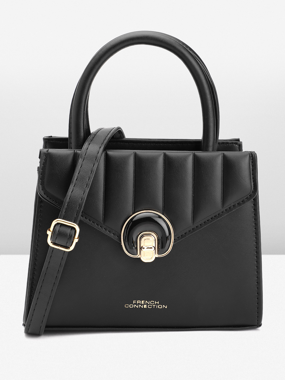 Buy French Connection Striped Structured Handheld Bag - Handbags for ...