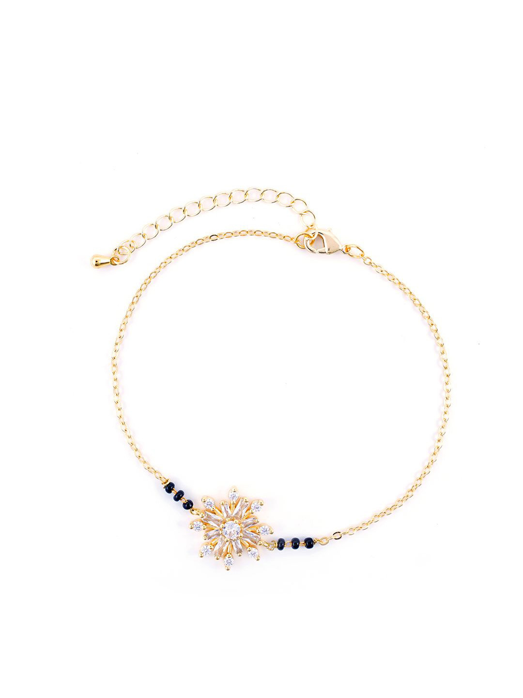 Buy SWASHAA Tara 14K Gold Plated Stainless Steel Cubic Zirconia ...
