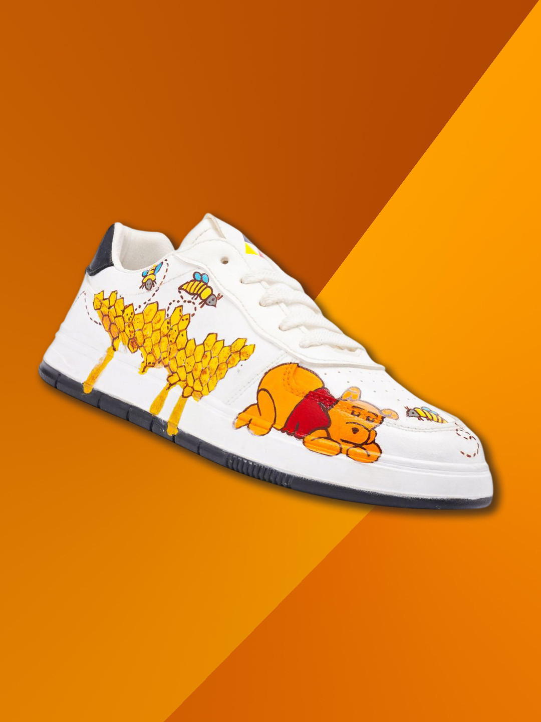 Buy Colour Kicks Women Honey Bear Handpainted Lace Ups Sneakers ...