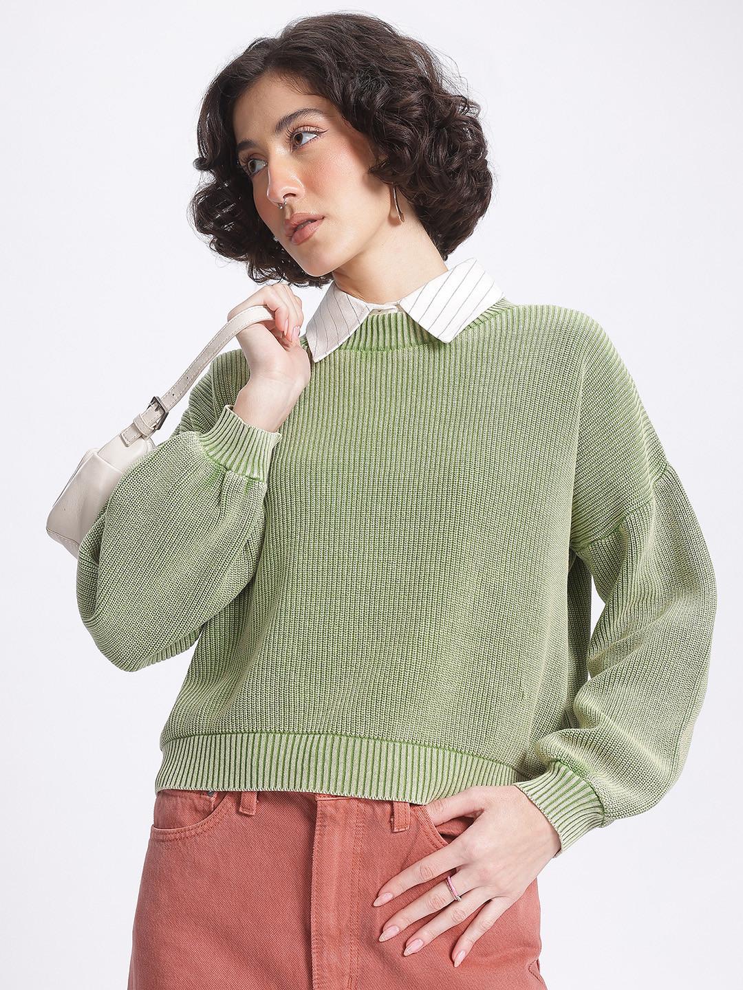 Buy Glitchez Urban Utility Ribbed Oversized Pullover - Sweaters for ...