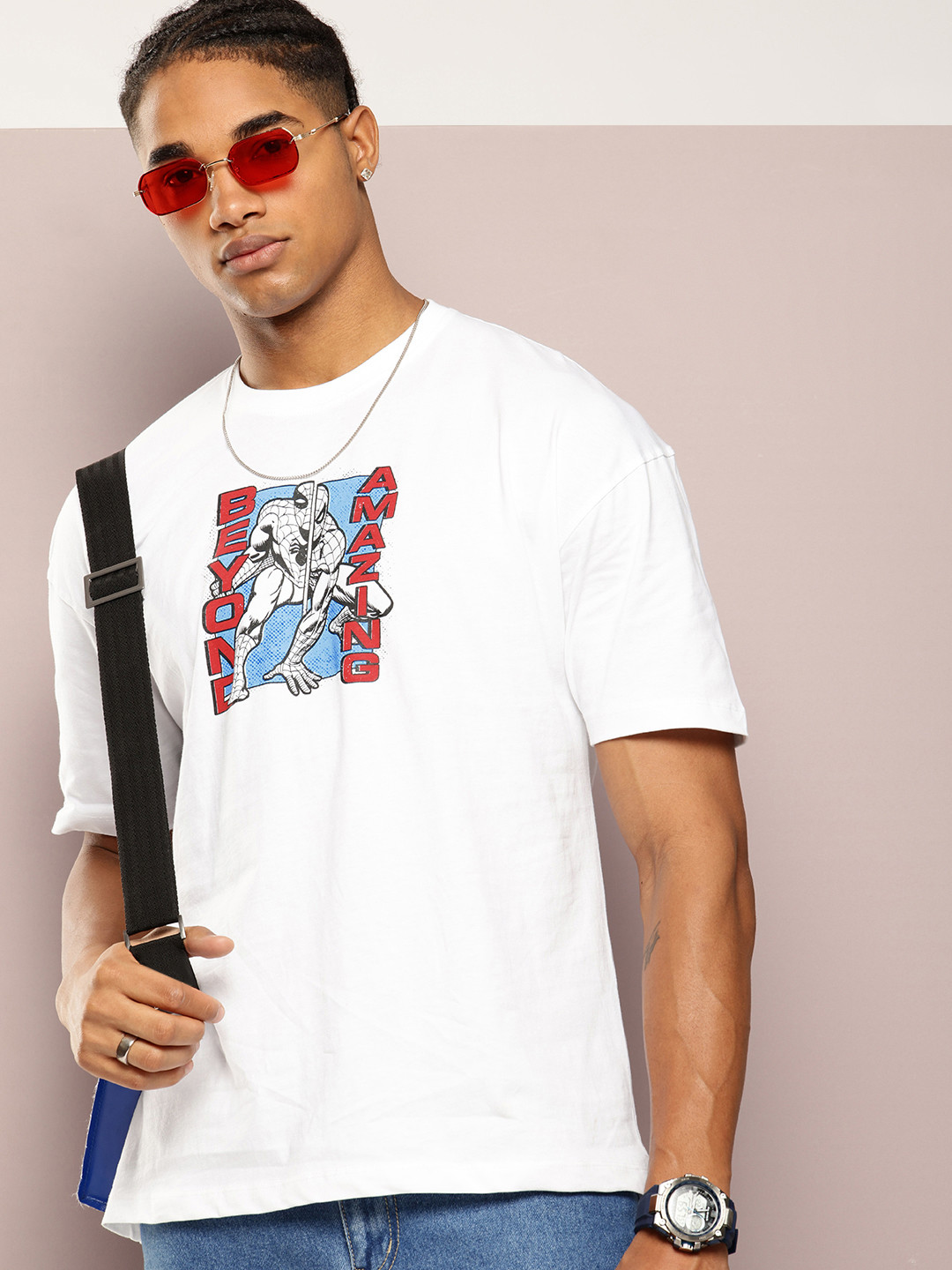 Buy Kook N Keech Men Printed Drop Shoulder Sleeves Oversized Pure ...