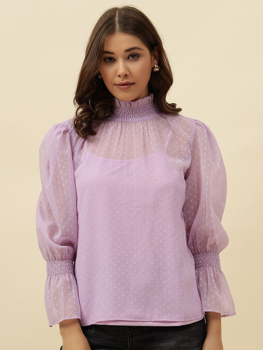 Buy Beatnik Women Self Design A Line Regular Top - Tops for Women ...